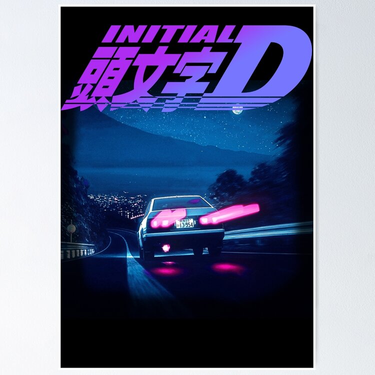 Poster Initial D Neon Ae86 Poster No Framed, 12x18 - Walmart.com