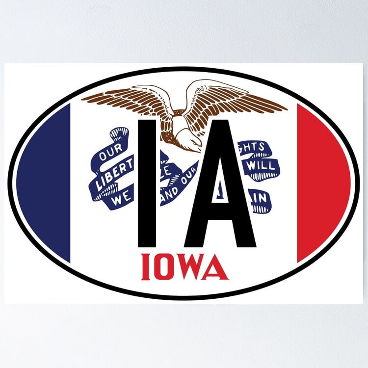 Poster Iowa Vehicle Registration Code - No Framed, Vintage Wall Art ...