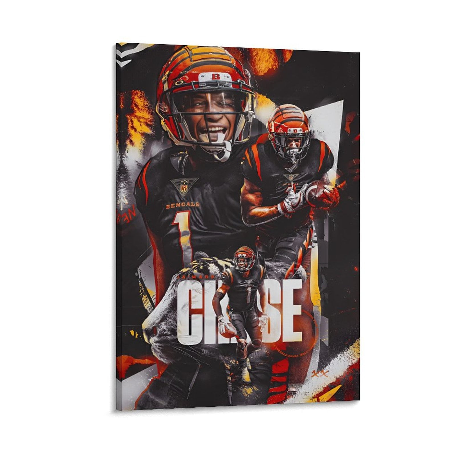 Poster Ja'Marr Chase Football Player Boy Canvas Wall Art Prints Poster ...