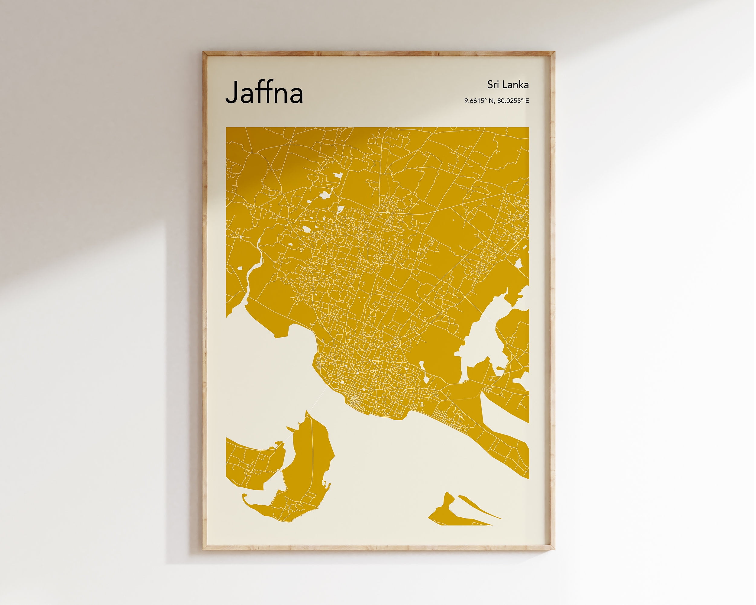 POSTER Jaffna Map Poster, , Jaffna Sri Lanka Map Print, Map Of Jaffna ...