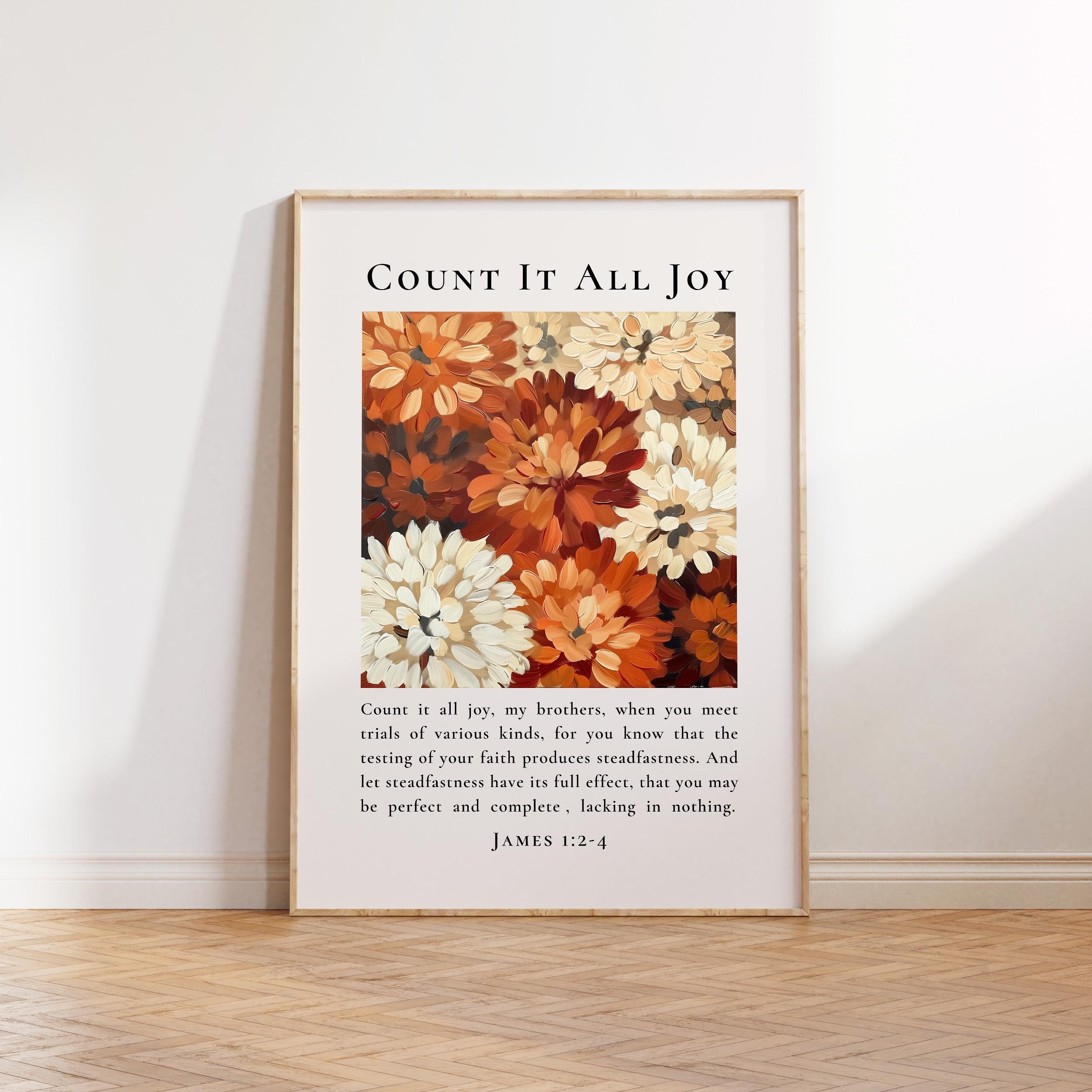 Poster James 1 Christian Wall Art Bible Verse Quote Fall Wall Art ...