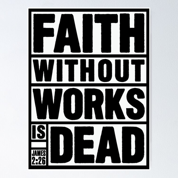 Poster James Faith Without Works Is Poster - No Framed, Vintage Wall ...