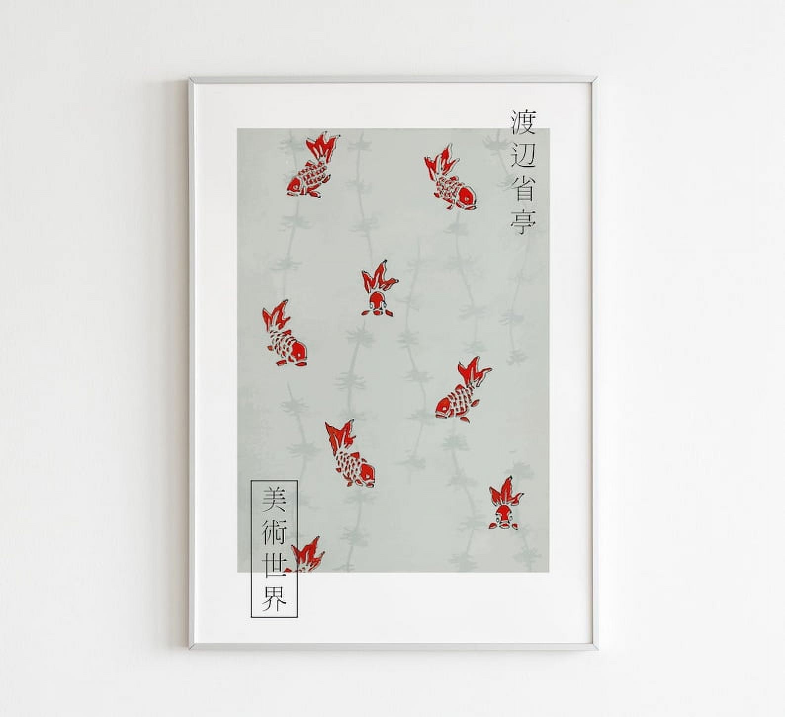 Poster Japanese Goldfish Poster , Vintage Japan Poster , Hokusai Print ...