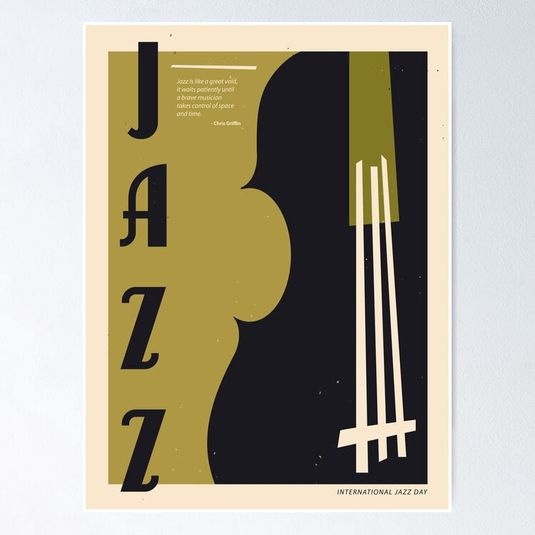 Poster Jazz, Retro print, Vintage, Music, 20s, Mid century modern art ...