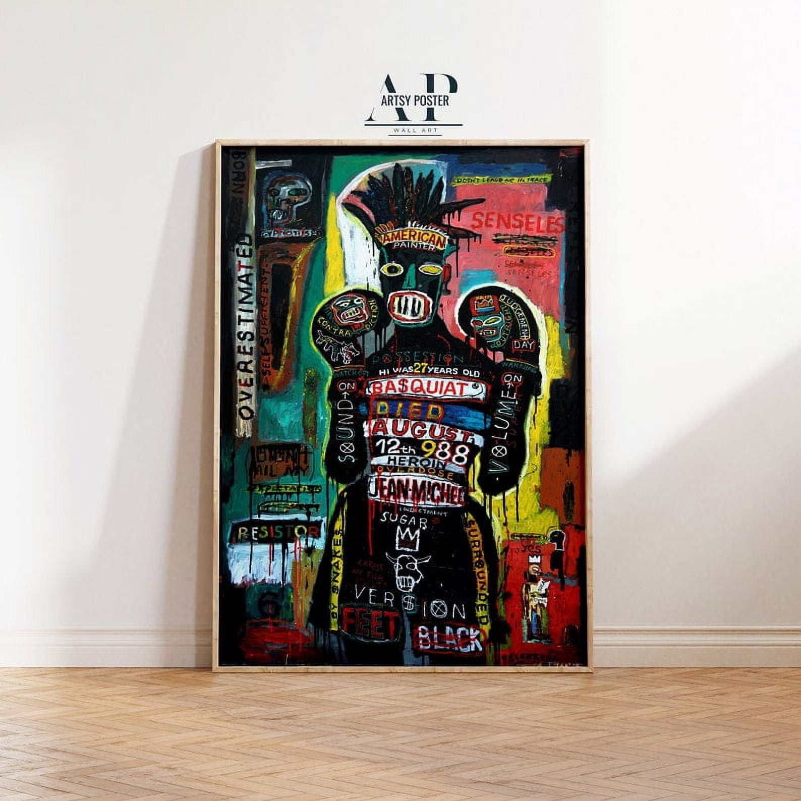 Poster Jean Michel Basquiat Poster, American Painter Wall Art, Street Graffiti Painting, Fine ...