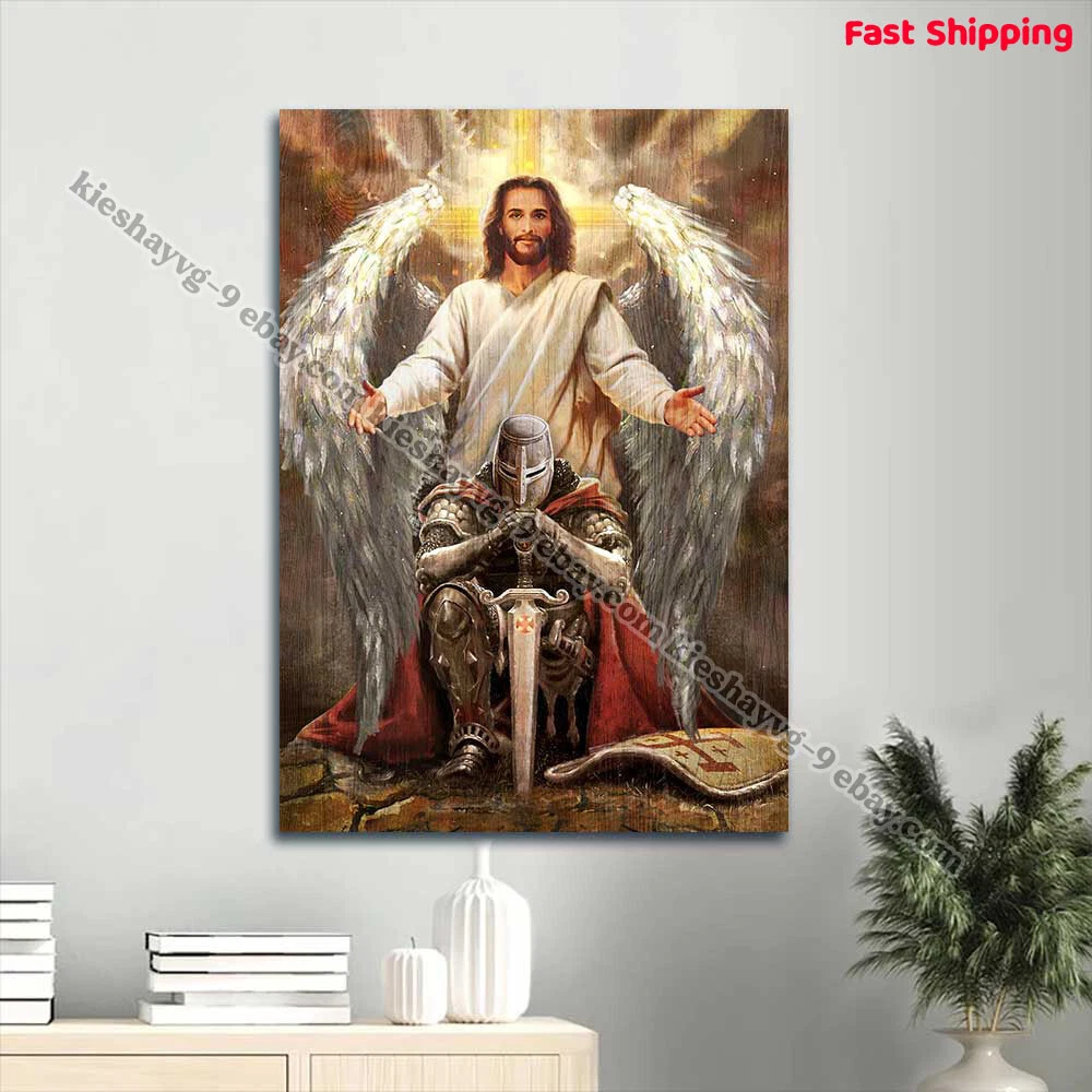 Poster Jesus - Beautiful Wings, Jesus Painting, Warrior Of God ...