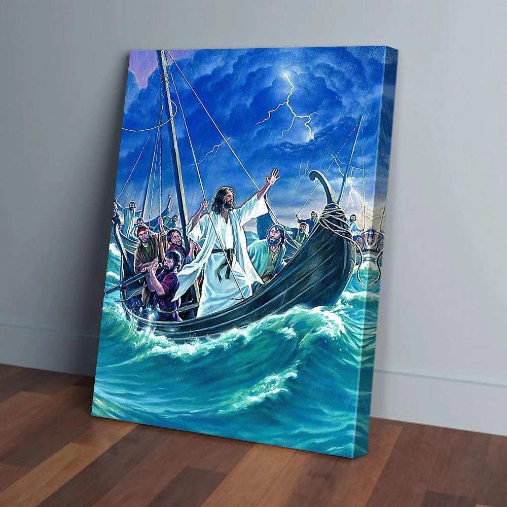 Poster Jesus Calms A Storm, Wall Art, Unframed Prints For Home Or ...