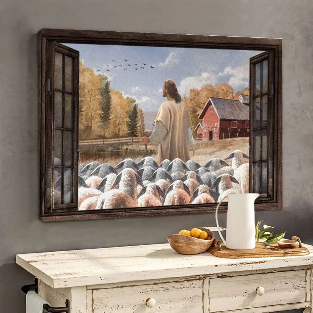 Poster Jesus Christ The Lamb Of God Barn, Wall Art, Unframed Prints For ...