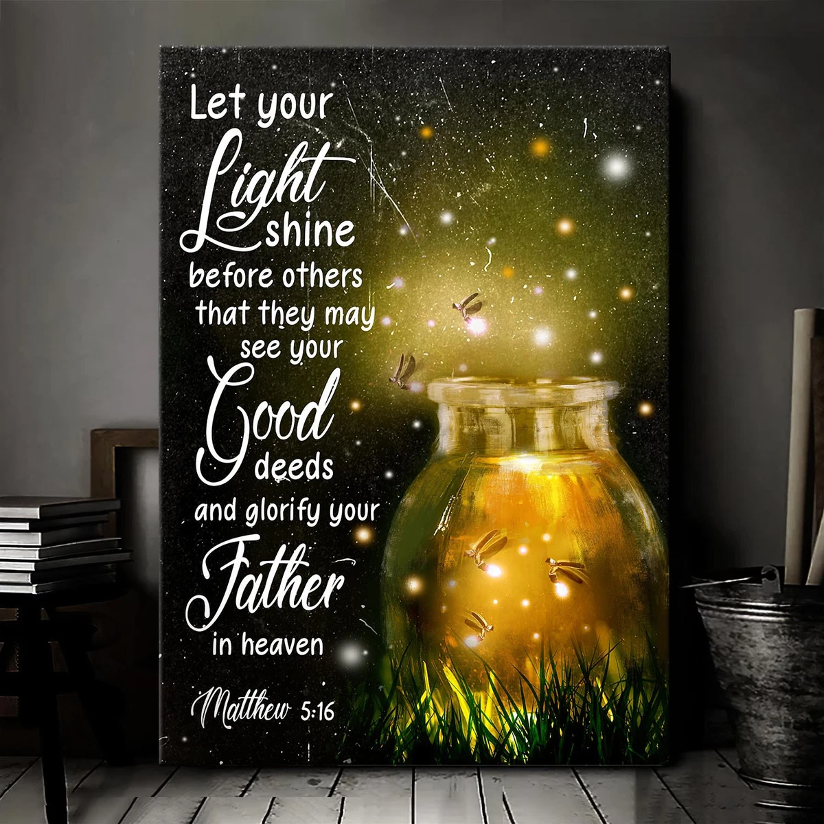 Poster Jesus - Firefly - Let Your Light Shine - Portraitprint ...
