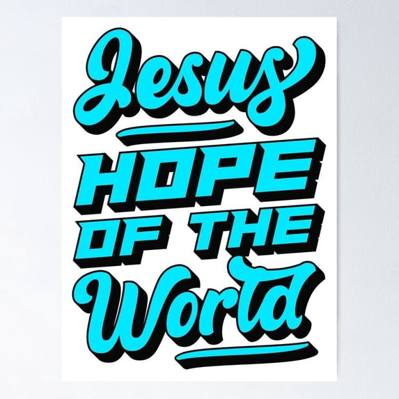 Poster Jesus Hope Of The World Poster Vintage Wall Arthot Trend ...
