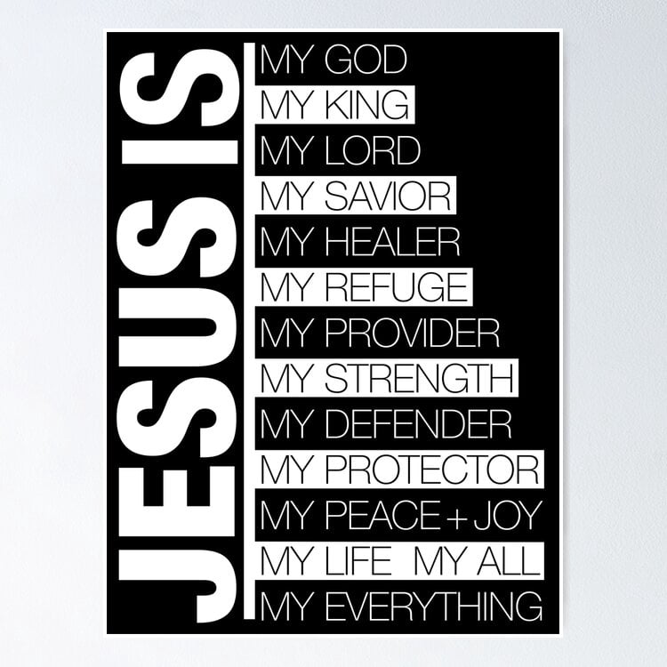 Poster Jesus Is My God Poster - No Framed, Vintage Wall Art, Hot Trend ...