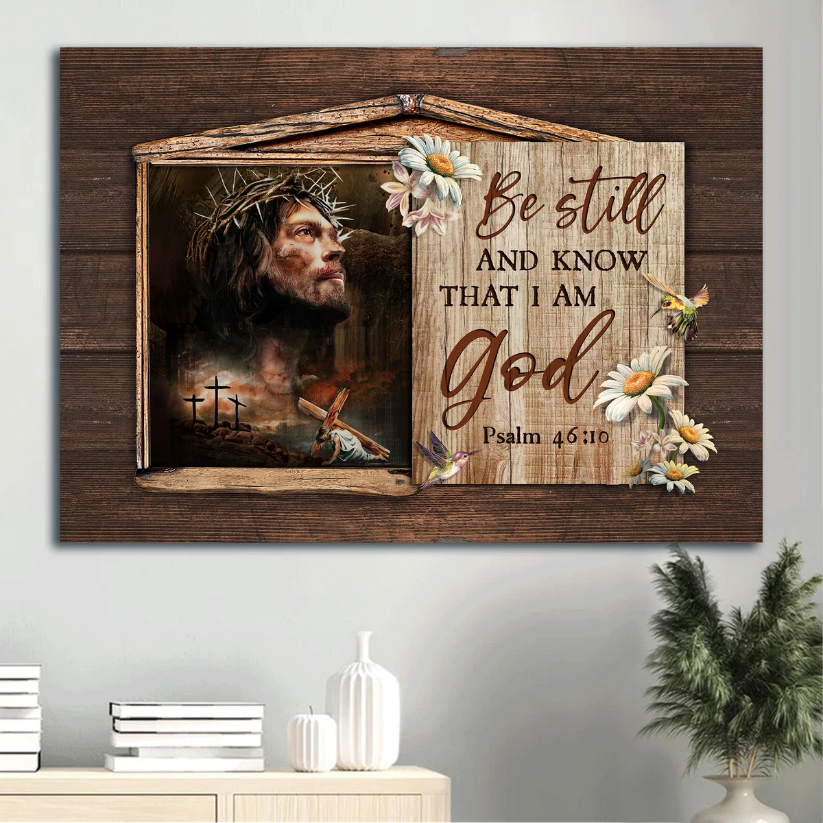 Poster Jesus Landscape- Beautiful Windowjesusrawingdaisy Lands ...