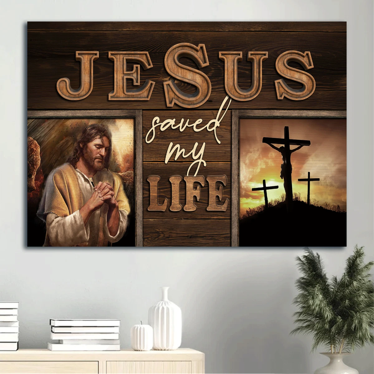Poster Jesus Landscape, - Crucifixion Of Jesus, Three Crosses Landscap ...