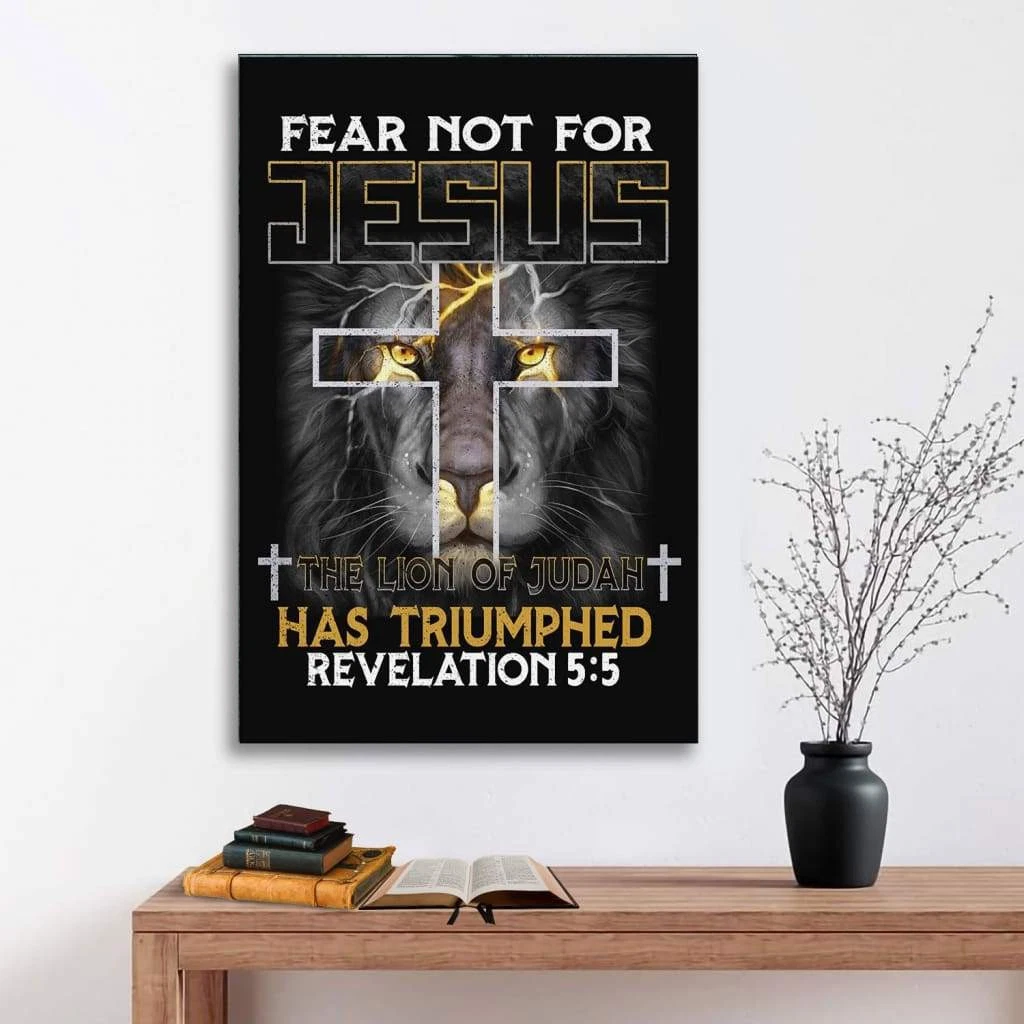 Poster Jesus Lion Revelation 55- UNFRAMED Poster Prints, Wall Art For ...