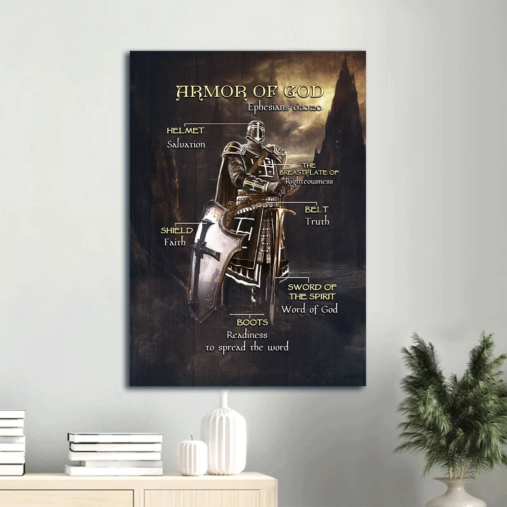 Poster Jesus Portrait, - Armor Of God, The Knight Of God, Warrior Pain ...