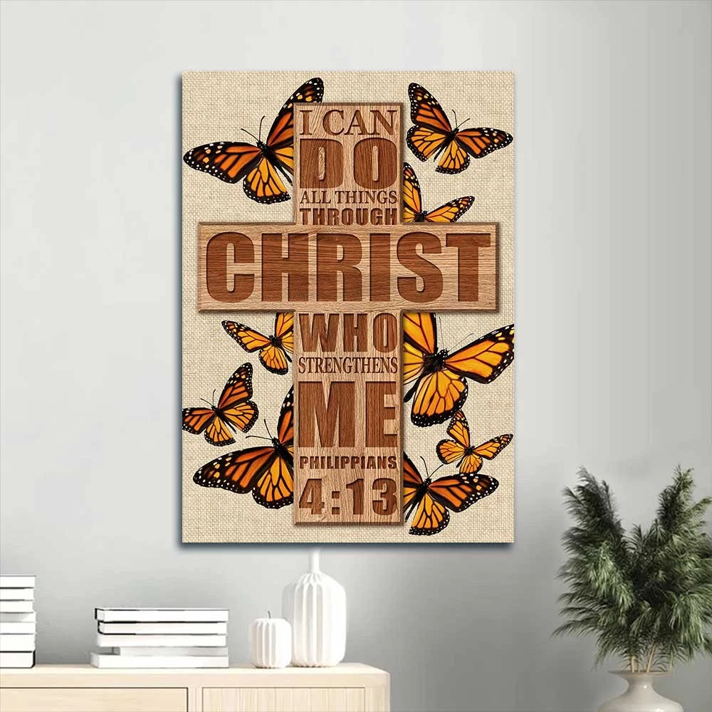 Poster Jesus Portrait- Beautiful Crossorange Butterfly Portrait ...