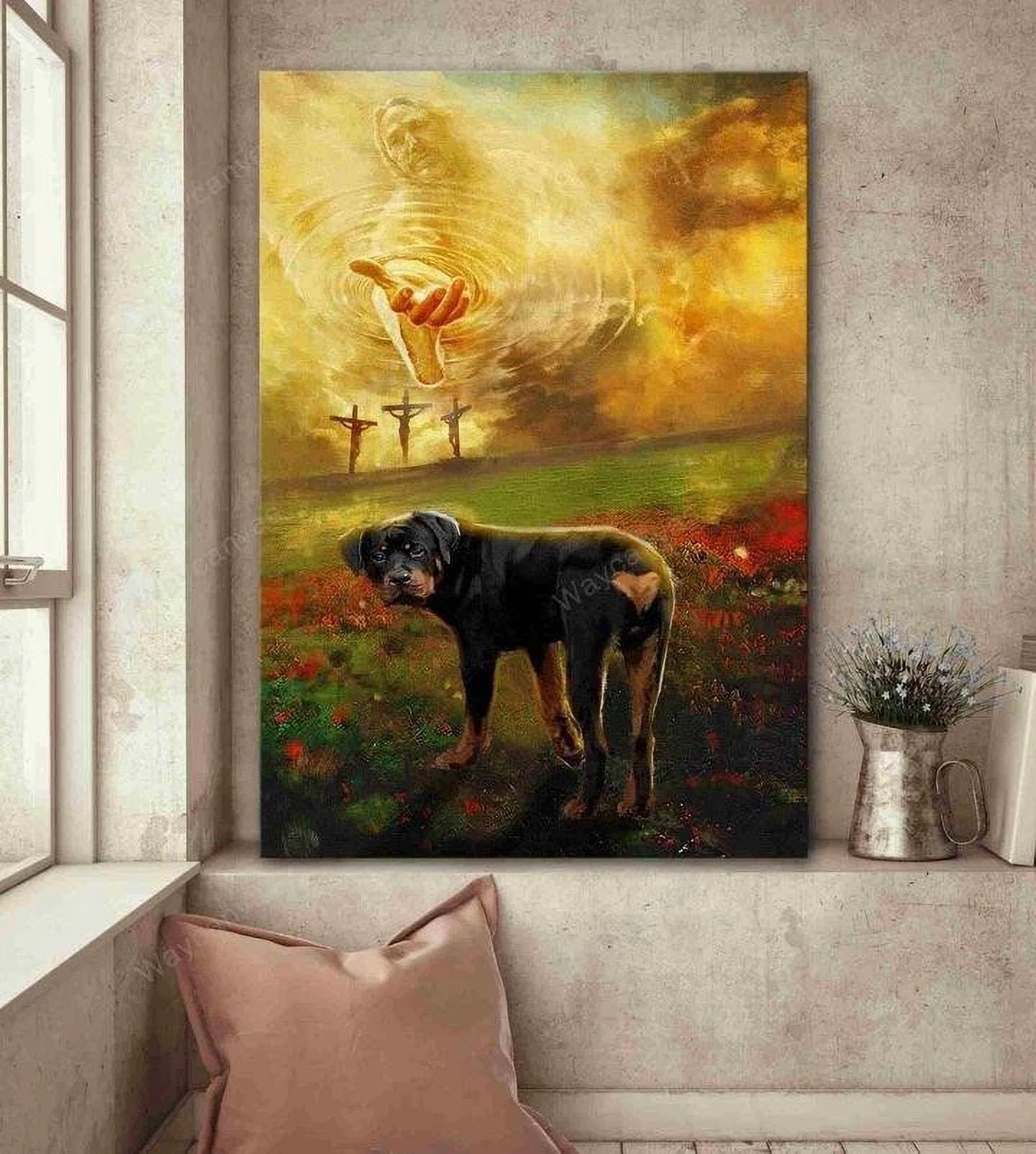 Poster Jesus And Rottweiler - To The Beautiful World Rottweiler ...