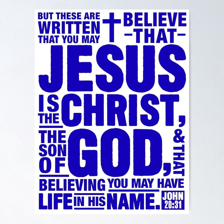 Poster John Jesus Is The Christ The Son Of God Poster - No Framed ...