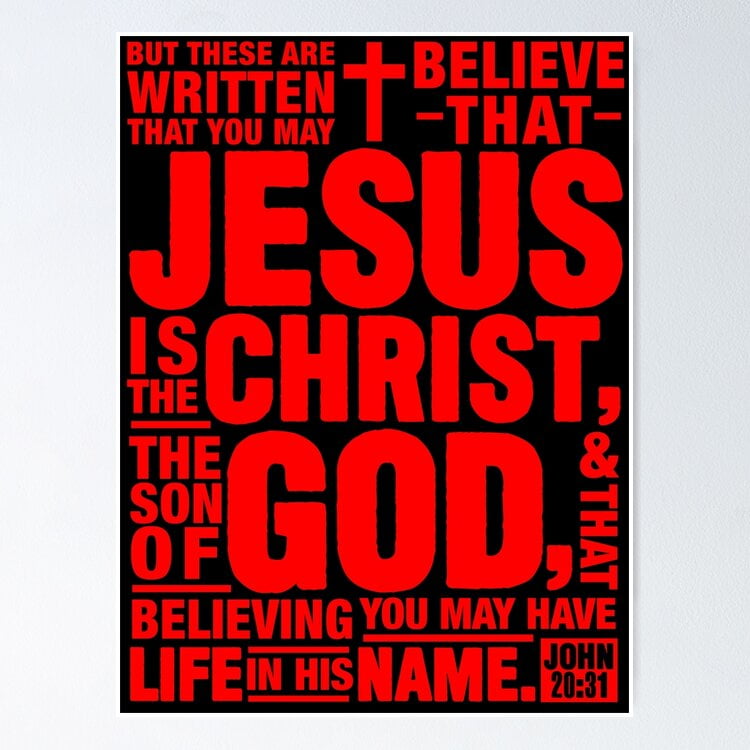 Poster John Jesus Is The Christ The Son Of God Poster - No Framed ...