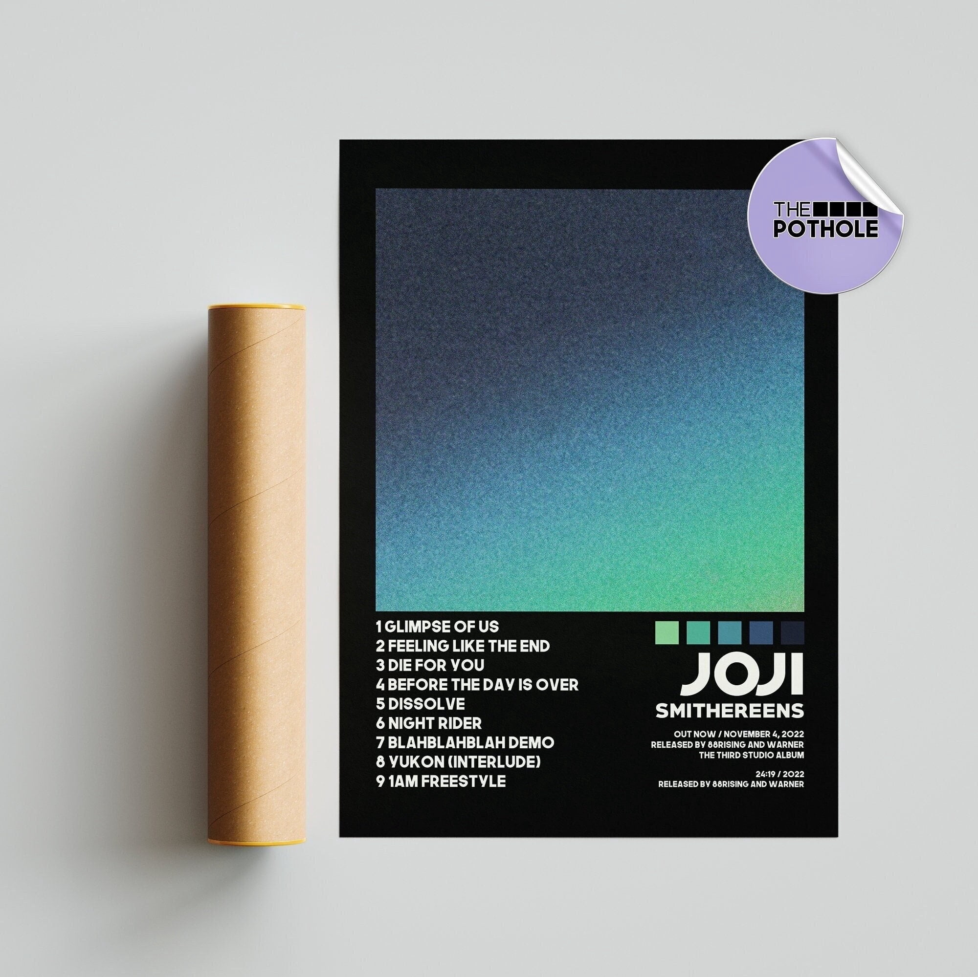 Poster Joji Posters | Smithereens Poster | Joji Tracklist Album Cover ...