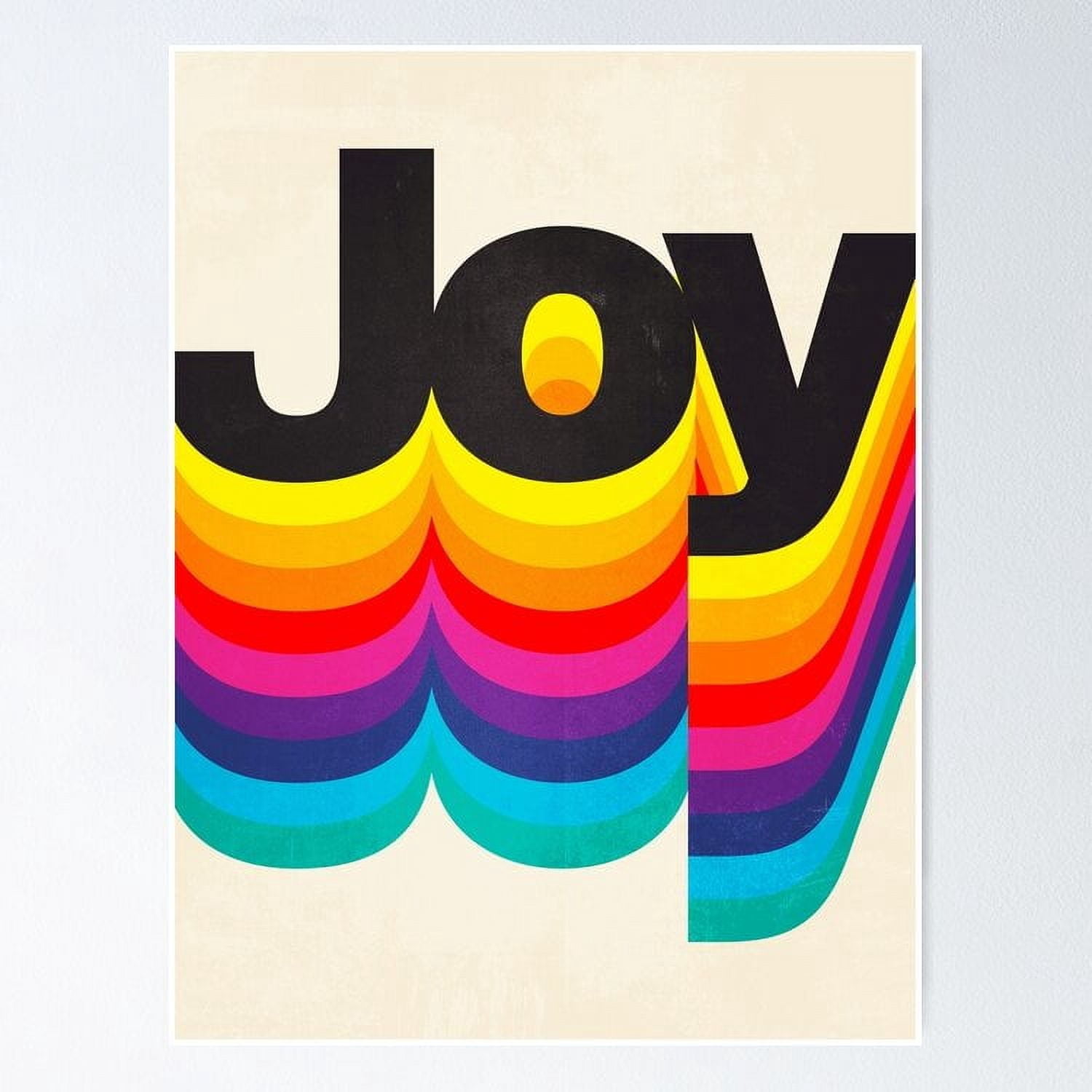 Poster Joy: Retro Typography Edition Poster No Framed, 12x18 - Walmart.com
