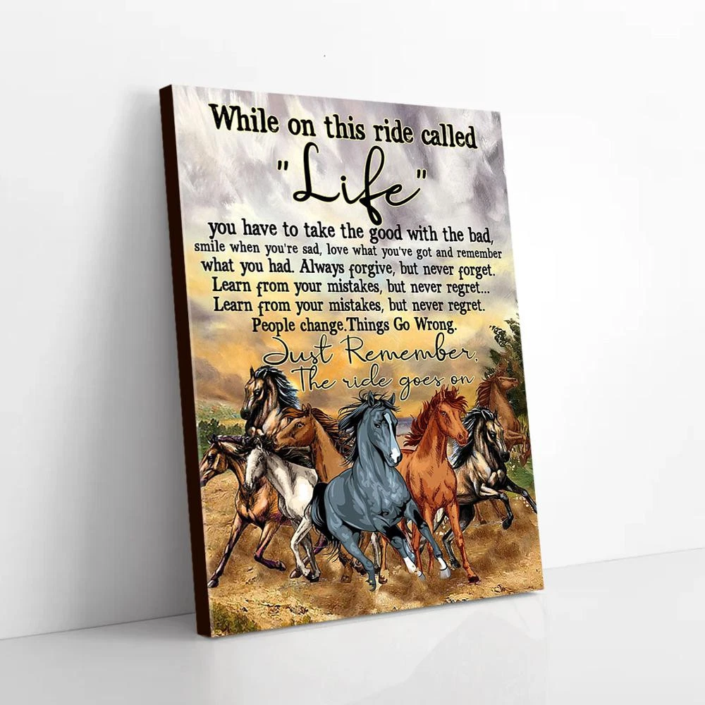Poster Just Remember The Ride Goes On Horses- UNFRAMED Poster Prints ...
