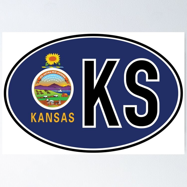 Poster Kansas Vehicle Registration Code - No Framed, Vintage Wall Art ...
