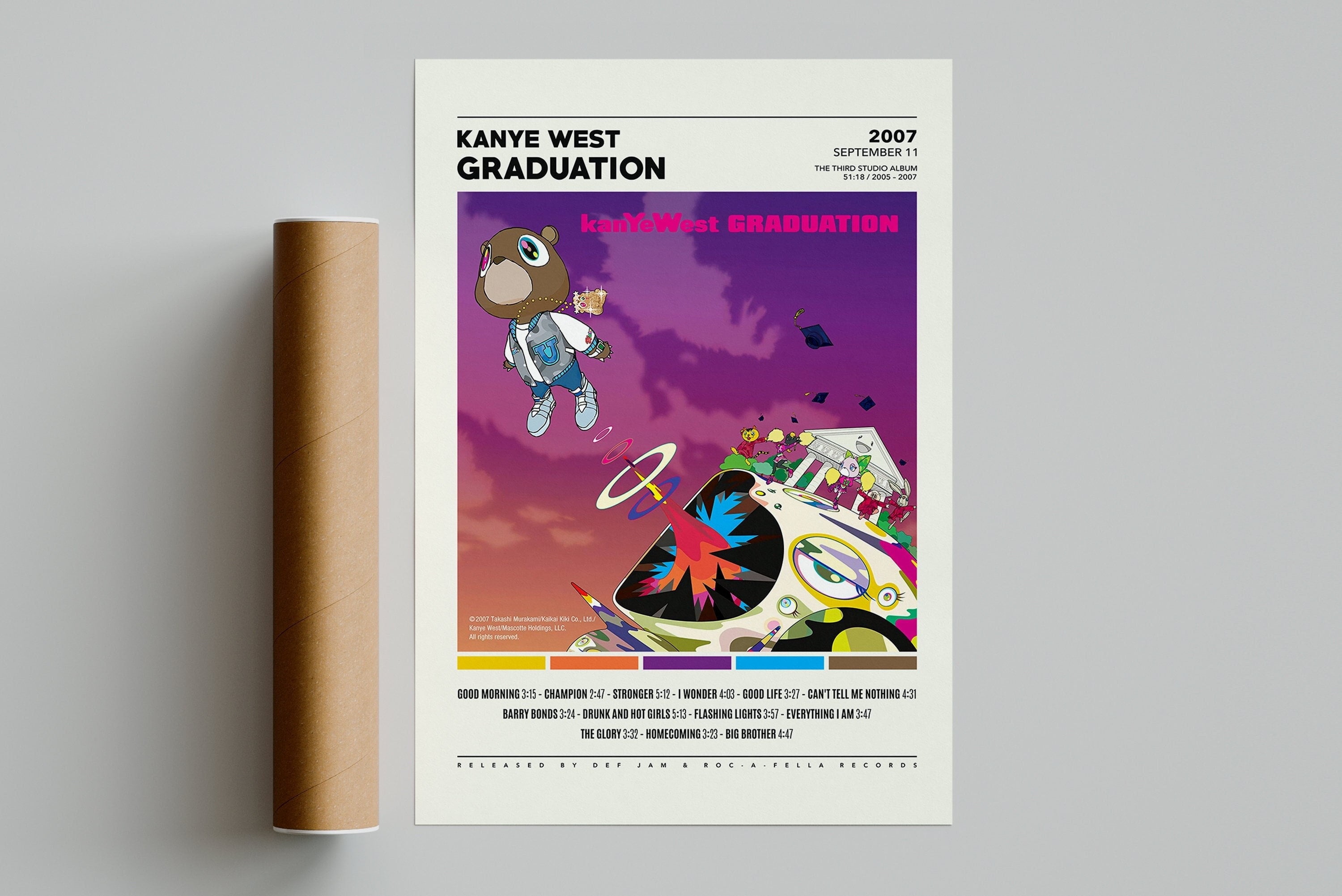 Poster Kanye West Poster / Kanye West Graduation Poster / Album Cover ...