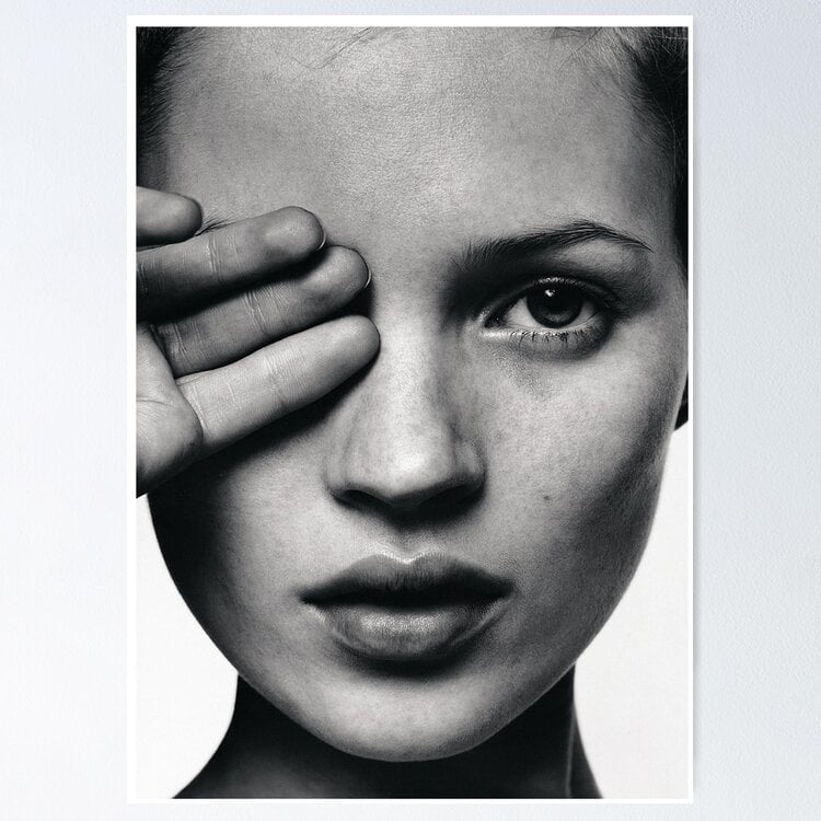 Poster Kate Moss Fashion Printscandinavian - No Framed, Vintage Wall ...