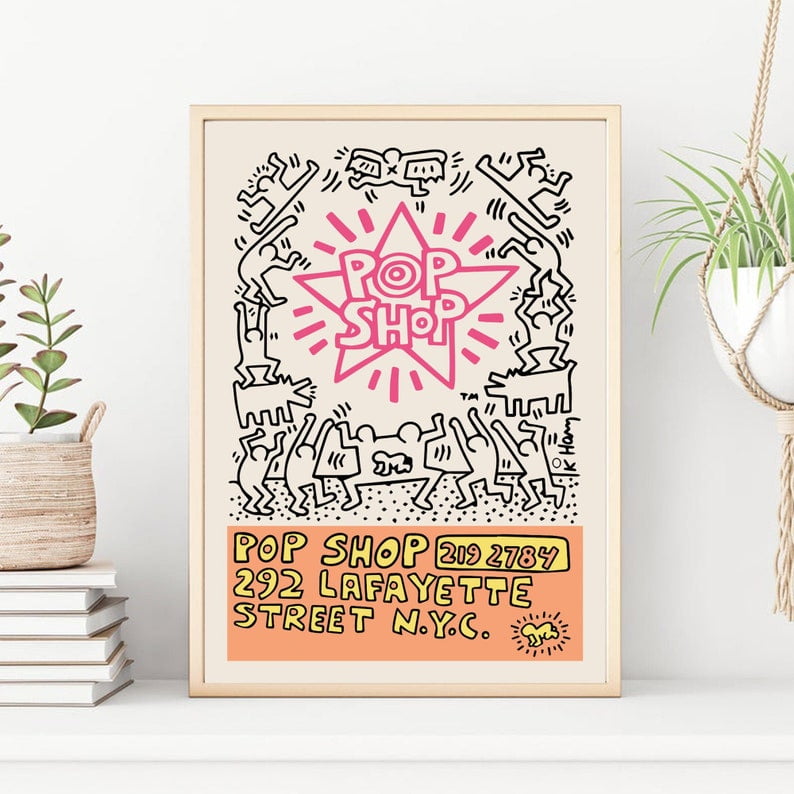 Poster Keith Haring Pop Shop, Keith Haring Print, Keith Haring Poster ...