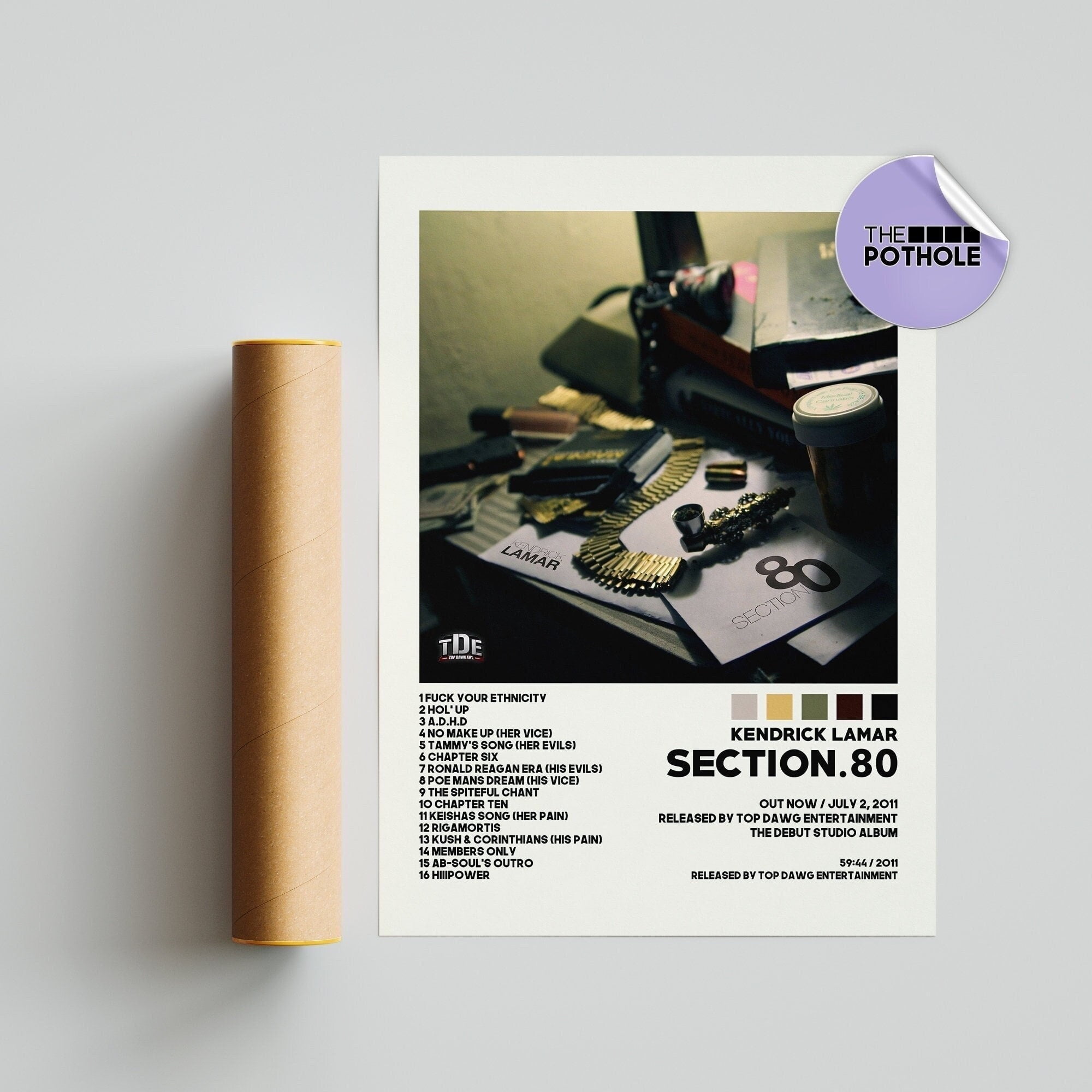 POSTER Kendrick Lamar Posters / Section 80 Poster/ Album Cover Poster ...