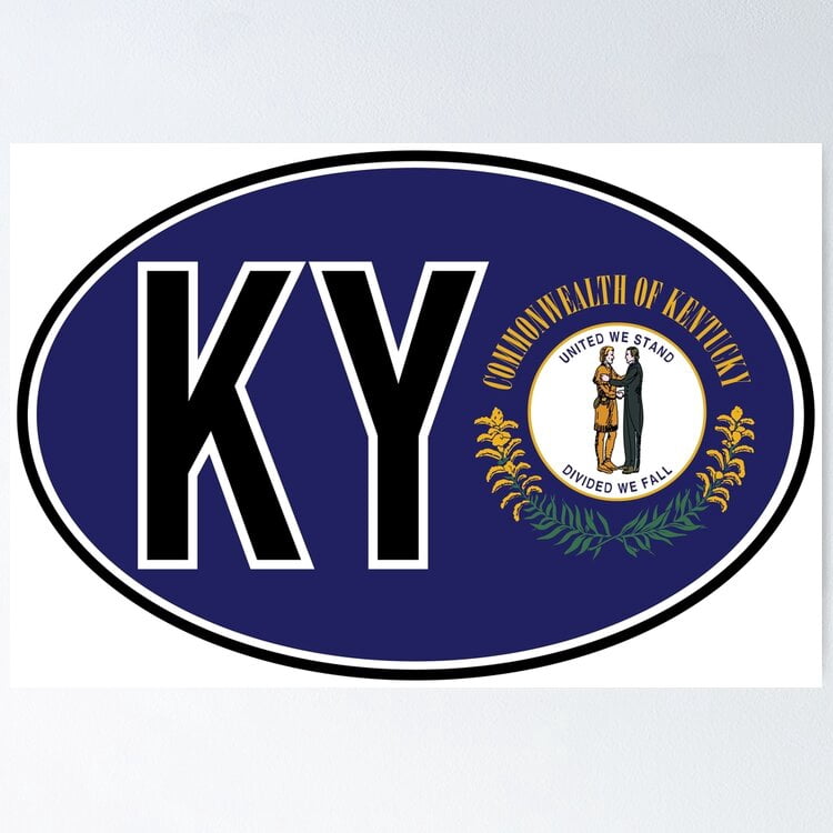 Poster Kentucky Vehicle Registration Code - No Framed, Vintage Wall Art ...