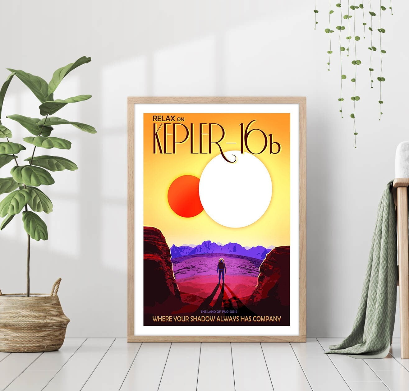 Poster Kepler 16b NASA Space X Travel Planet Poster Wall Art Print ...