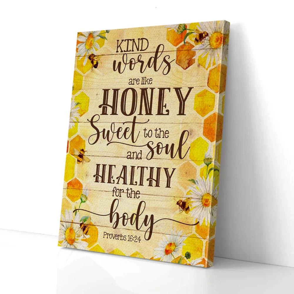 Poster Kind Words Are Liek Honey Hippieaisy Bee- UNFRAMED Poster Prints ...