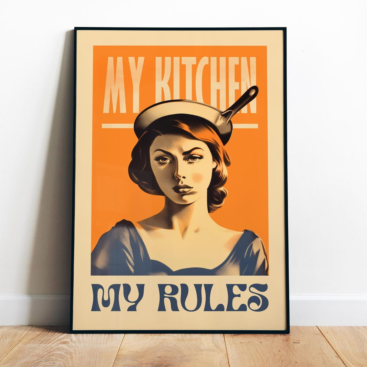 Poster My Kitchen My Rules Poster Printable Kitchen Wall Art Retro ...