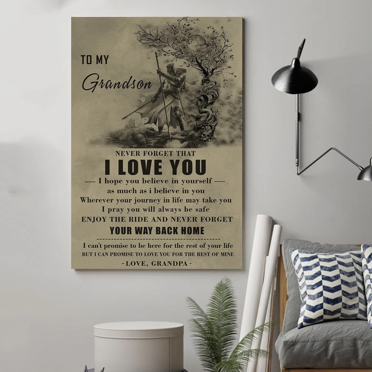 Poster Knight Templar Grandson Grandpa Never Forget That - UNFRAMED ...