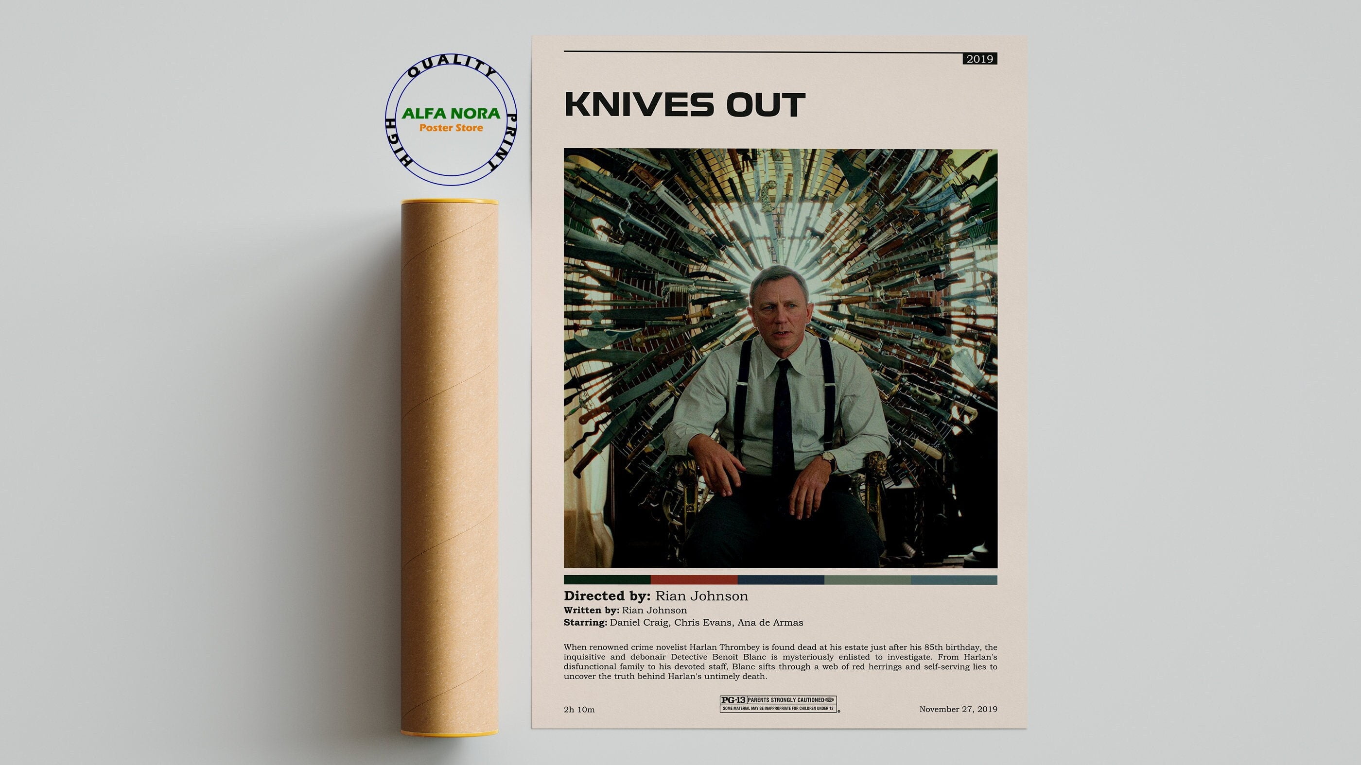 Poster Knives Out Poster / Knives Out Movie Poster / Minimalist Movie ...