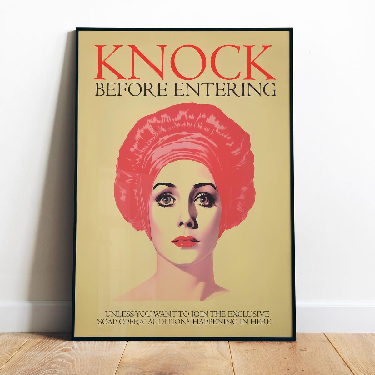 Poster Knock Before Entering Print Funny Bathroom Wall Art Printable ...