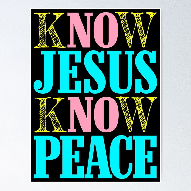 Poster Know Jesus Know Peace Poster - No Framed, Vintage Wall Art, Hot ...