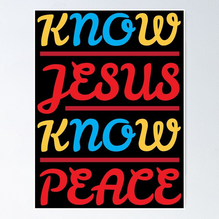 Poster Know Jesus Know Peace Poster - No Framed, Vintage Wall Art, Hot ...