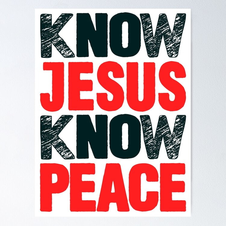 Poster Know Jesus Know Peace Poster - No Framed, Vintage Wall Art, Hot ...