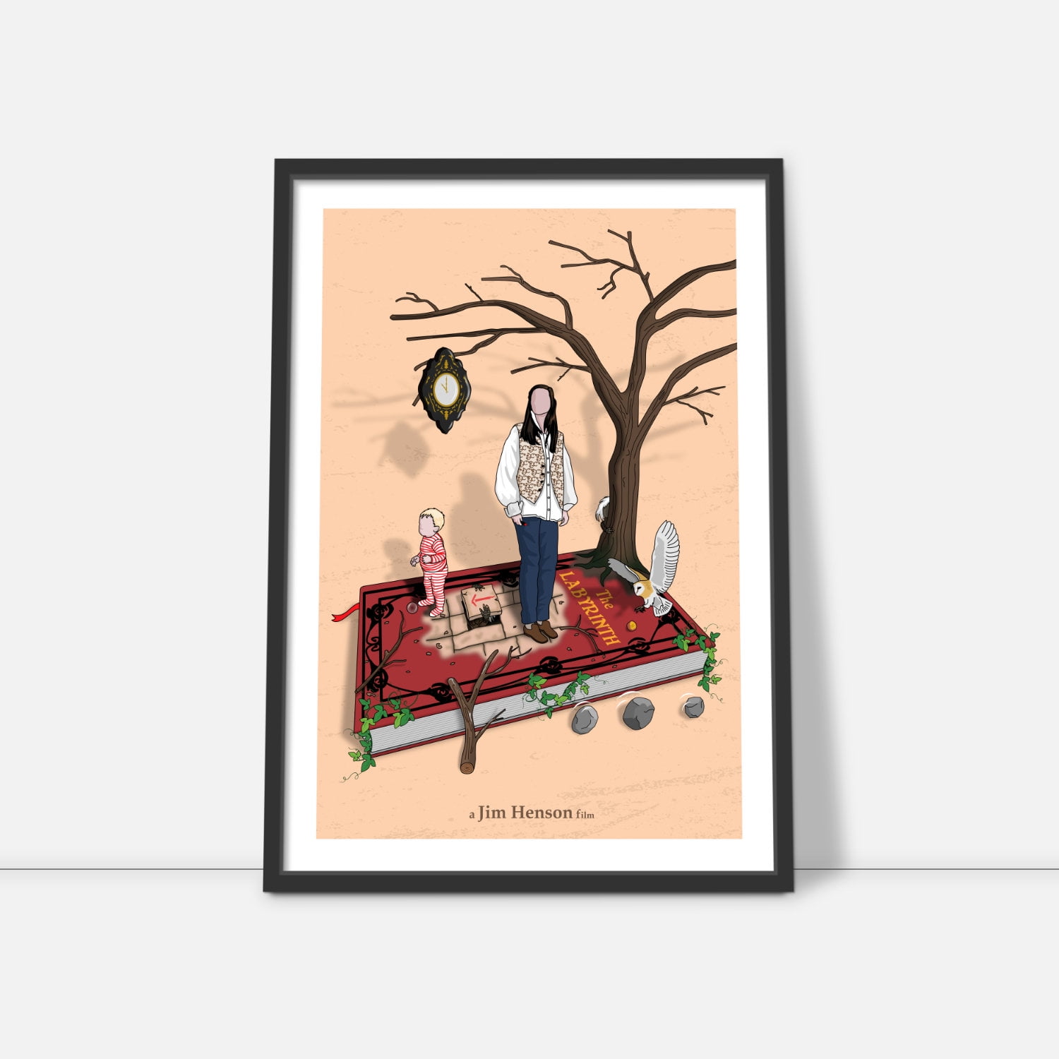 Poster Labyrinth Movie Poster / Labyrinth Book / Minimalist Print ...
