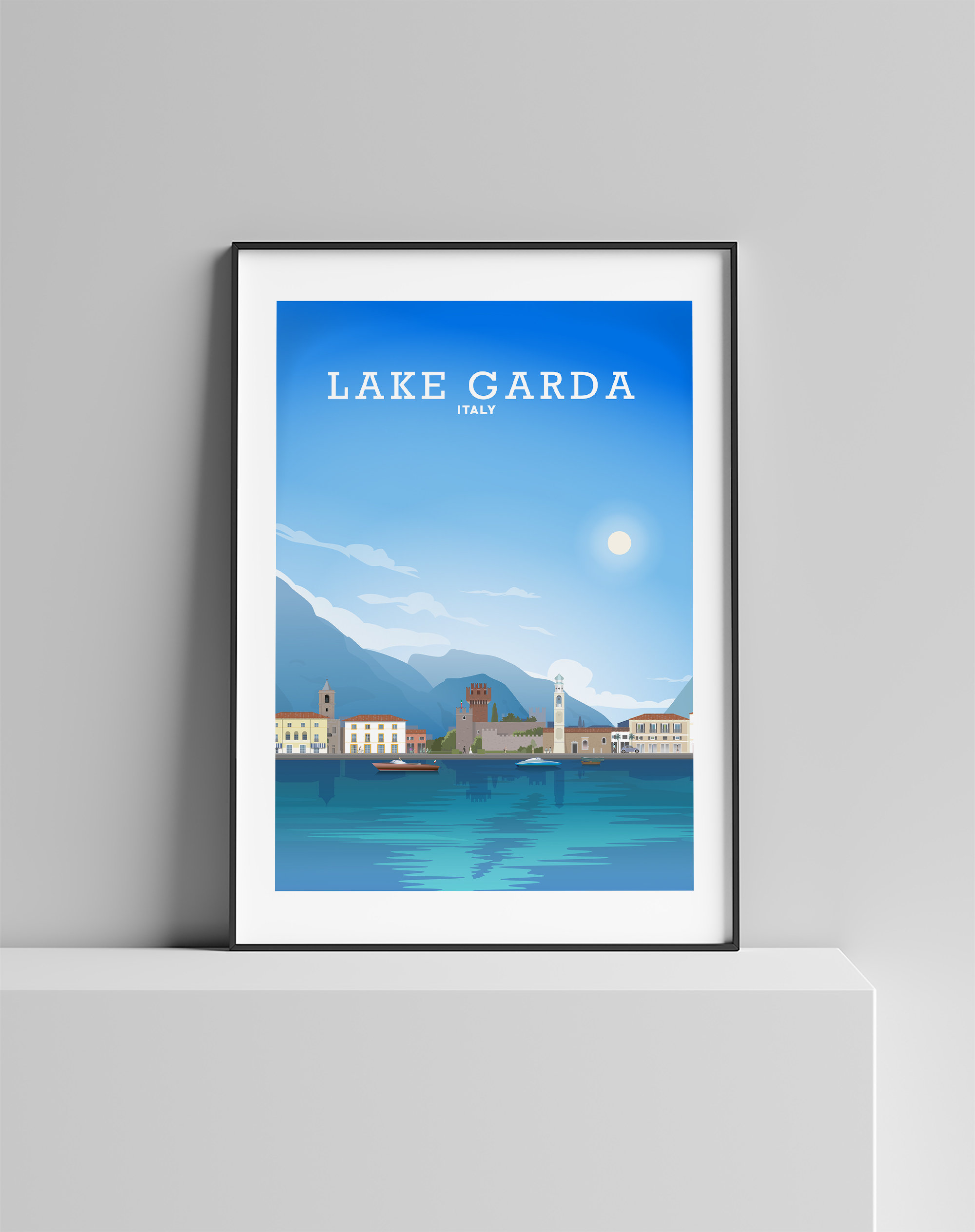 Poster Lake Garda Print, Lake Garda Poster, Lake Garda, Lake Garda ...