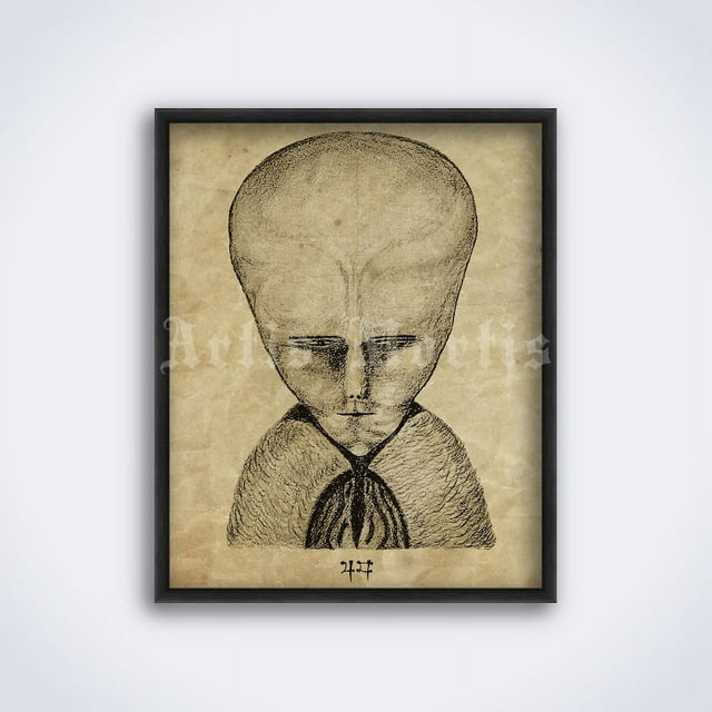 Poster Lam drawing by Aleister Crowley, magick art, thelema print ...