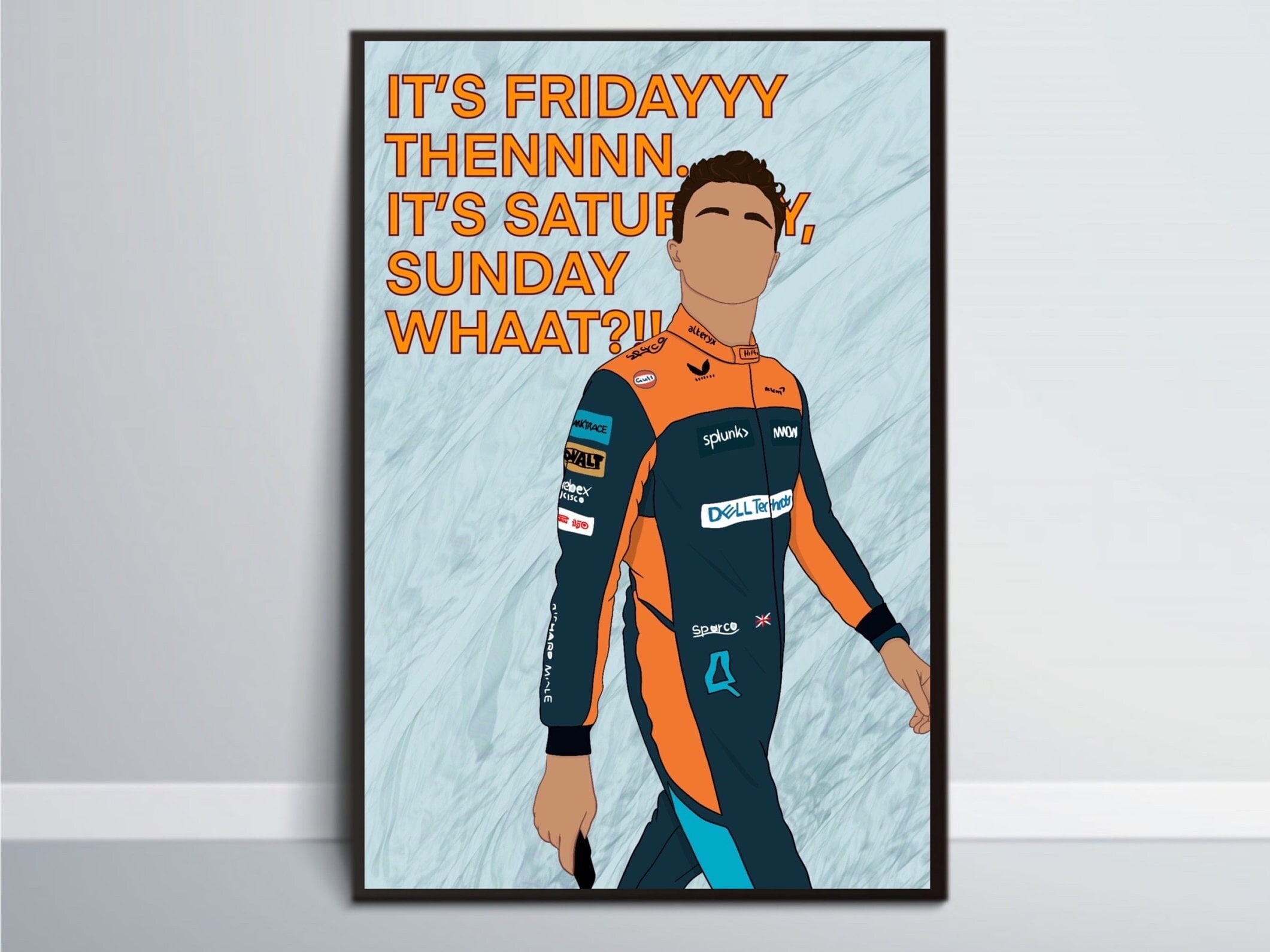 Poster Lando Norris 4 LN4 Mclaren f1 Formula 1 one merch Poster print ...