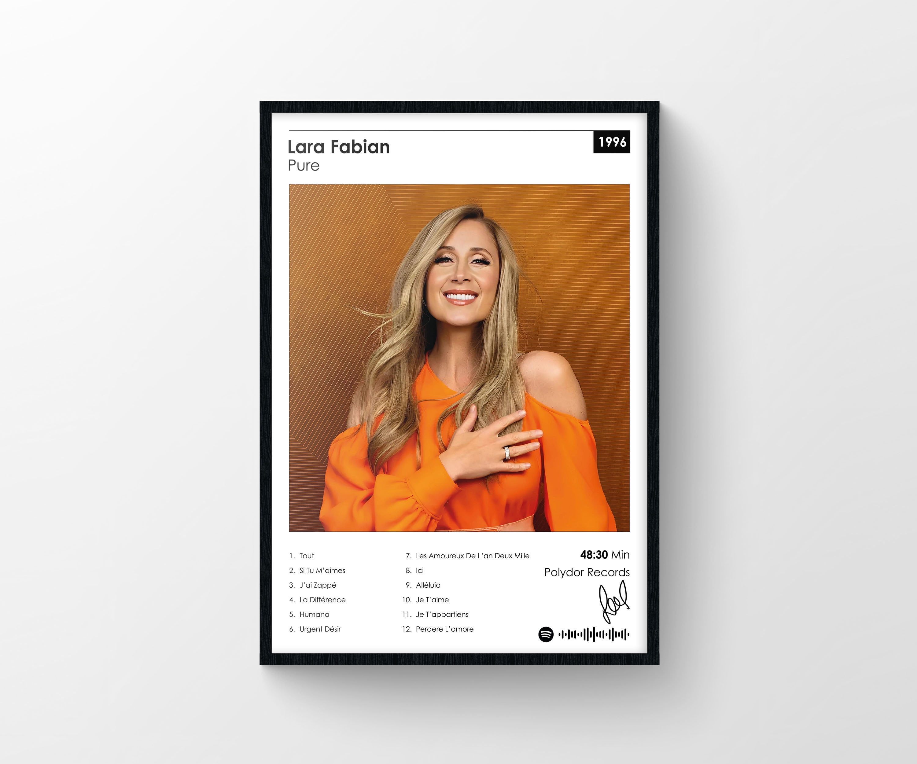 Poster Lara Fabian Pure Album, Pop Ballad Diva, Album Cover Art, Poster ...