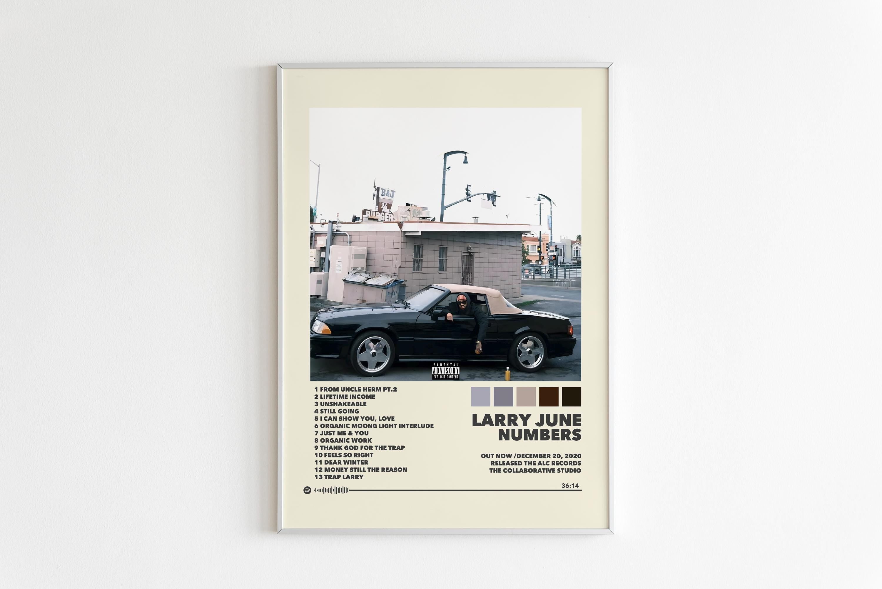 Poster Larry June Poster / Number Poster / Album Cover Poster Poster ...