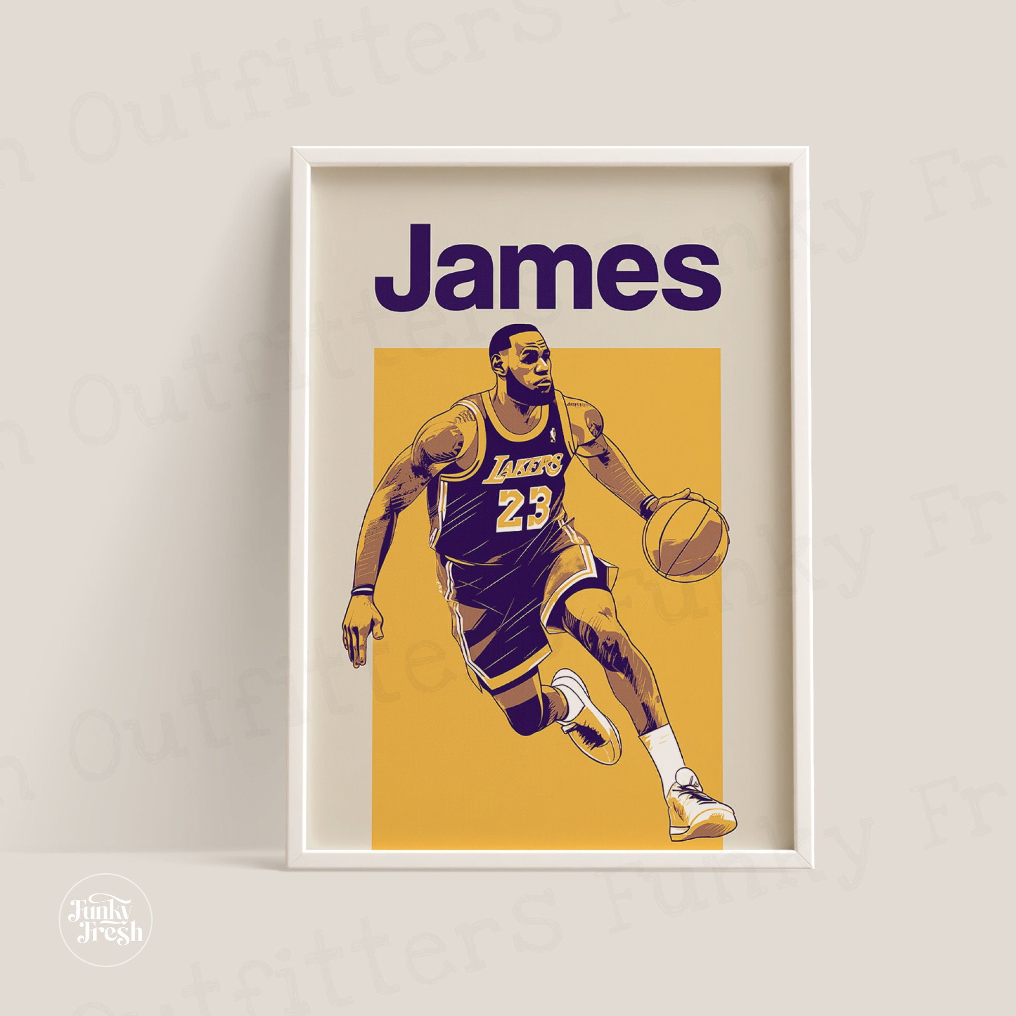 POSTER LeBron James Inspired Poster, Lakers LeBron James Art Print ...