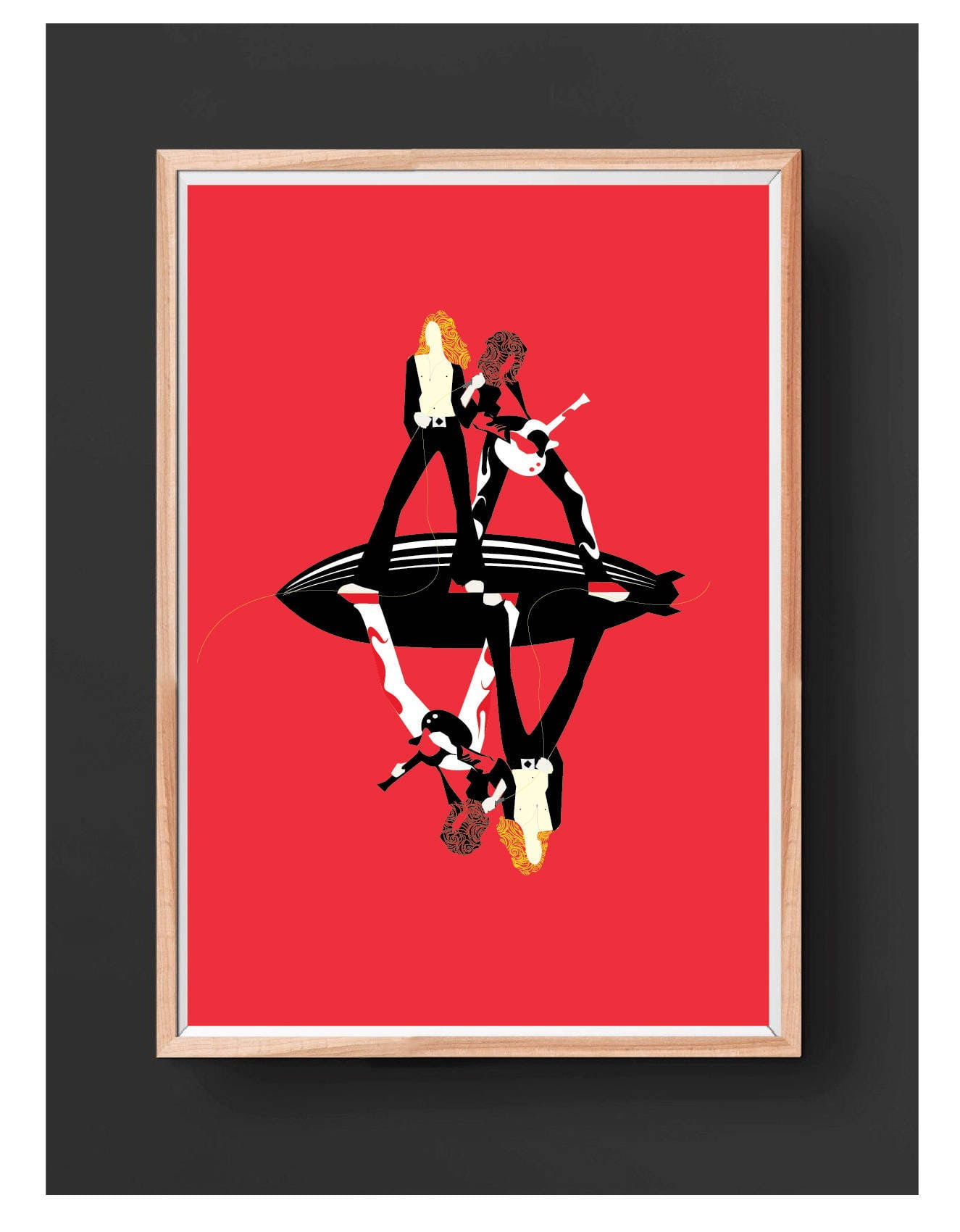 Poster Led Zeppelin inspired Art Print. A Whole Lotta Love Poster ...