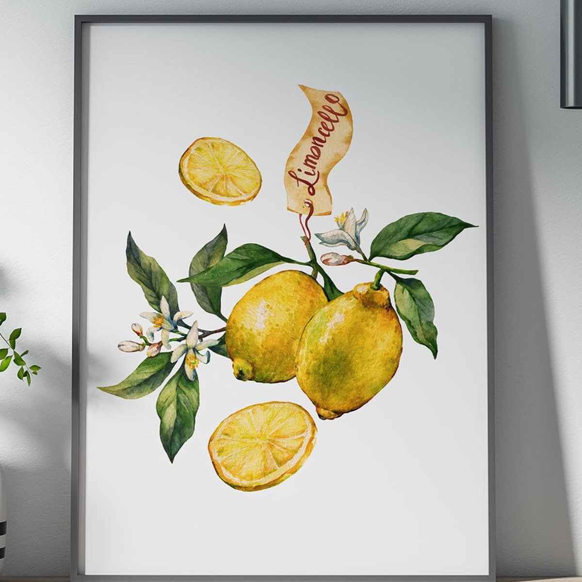Poster Lemons Print, Lemon Illustration, Printable Kitchen Wall Art ...